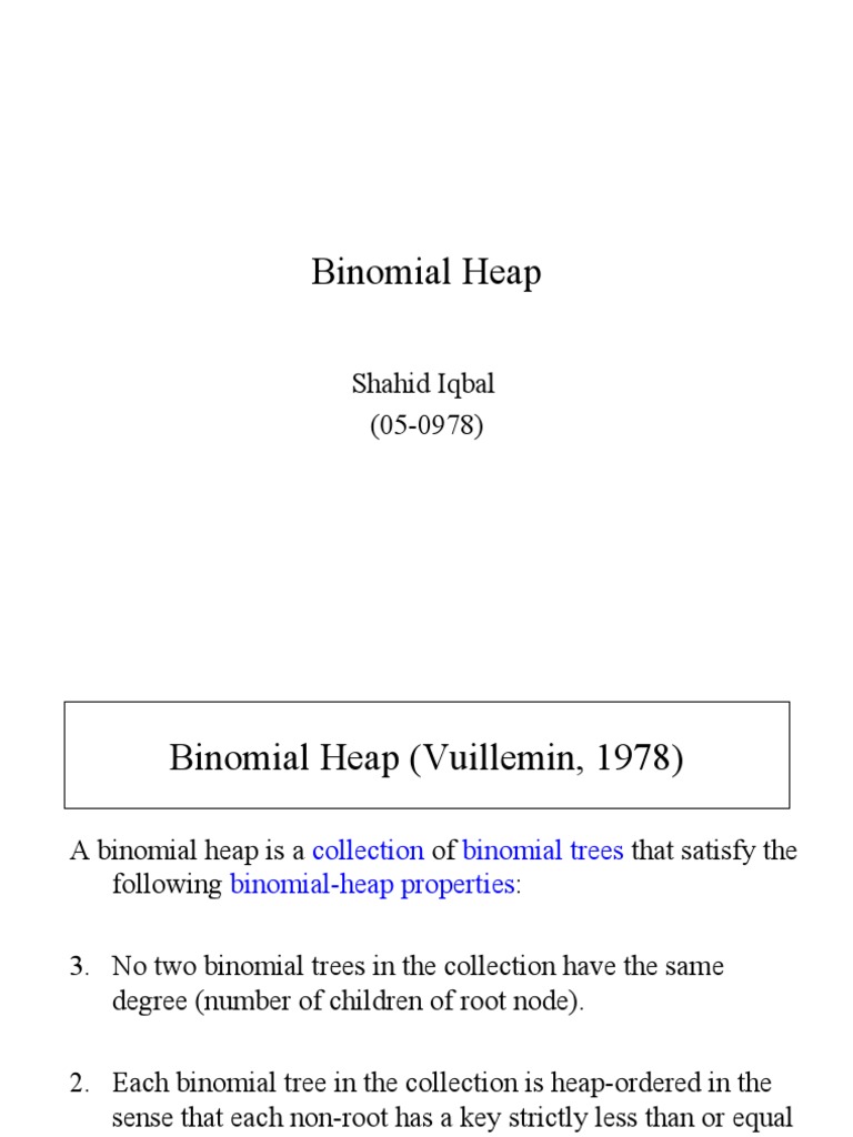 Binomial & Fibonacci Heap Advanced) | PDF | Algorithms And Data Structures | Computer Programming