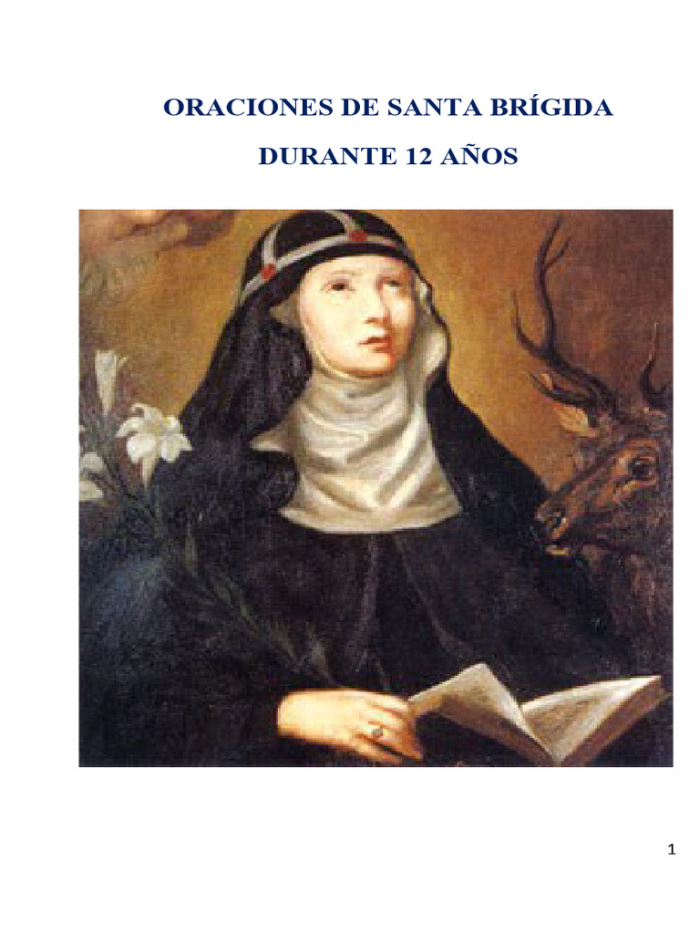 7 Oraciones A Santa Brigida | PDF | Cristo (título) | Pecado