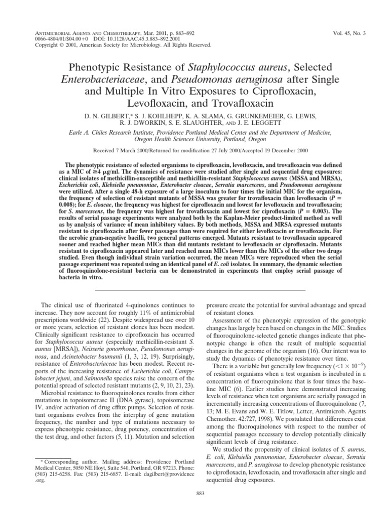 Phenotypic Resistance | PDF | Antimicrobial Resistance | Staphylococcus ...