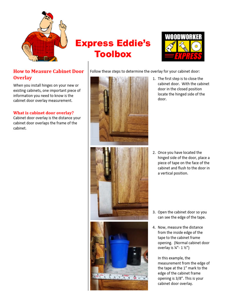 Measure Cabinet Door Overlay Guide | PDF | Door | Architectural Elements