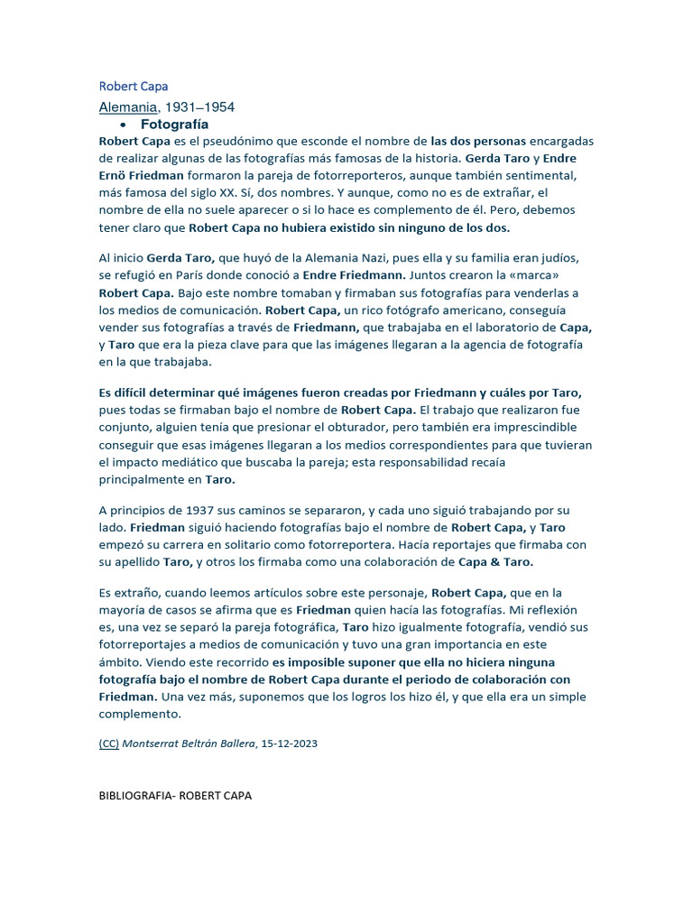 Robert Capa | PDF | Arte | Historia