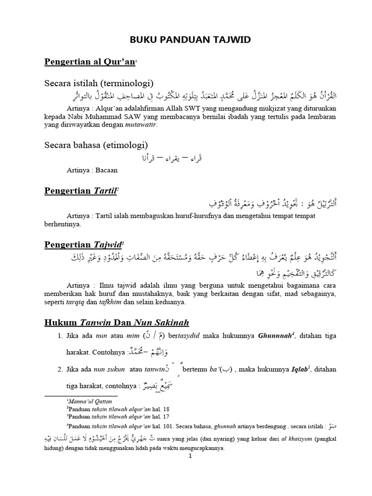 BUKU PANDUAN TAJWID New | PDF