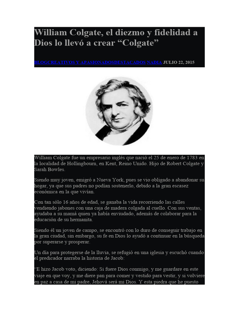 William Colgate | PDF