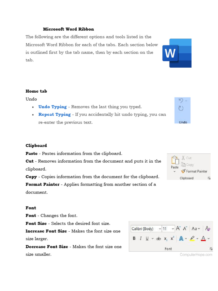 Microsoft Word Ribbon | PDF | Paragraph | Note (Typography)