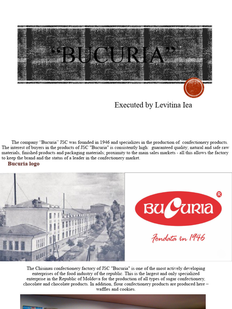 Bucuria: Moldova's Premier Confectionery | PDF | Social Science