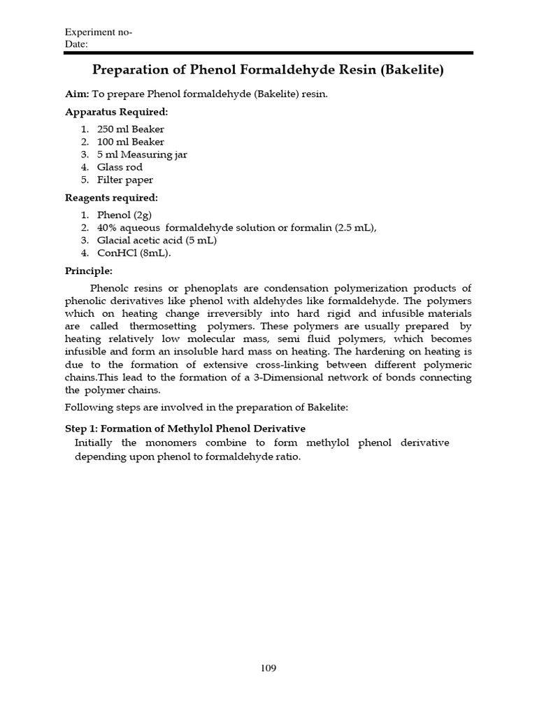Bakelite Preparation Guide | PDF