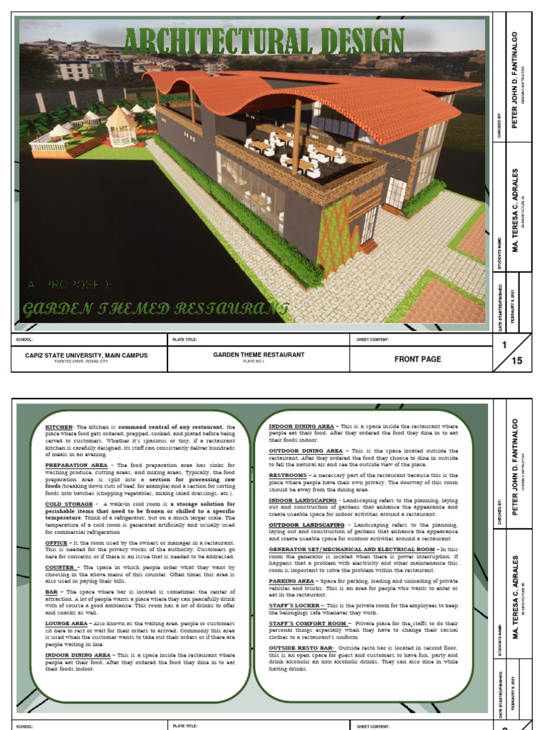 Garden Themed Restaurant | PDF | Restaurants | Kitchen