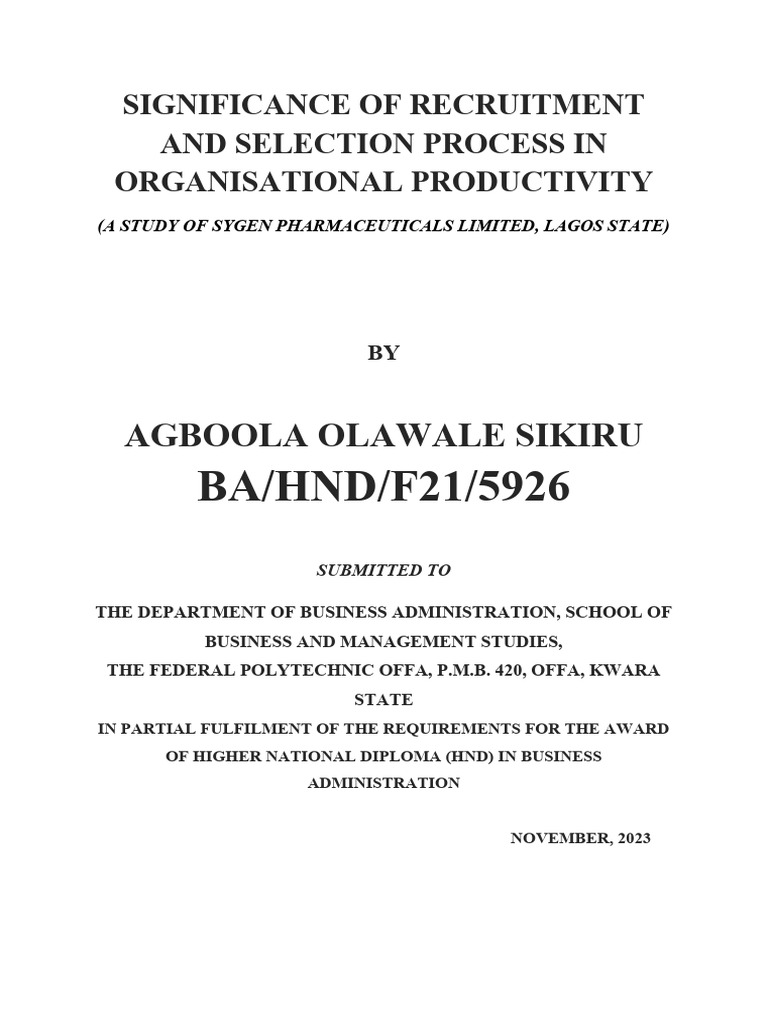 Agboola Olawale Sikiru Pdf Hypothesis Methodology 
