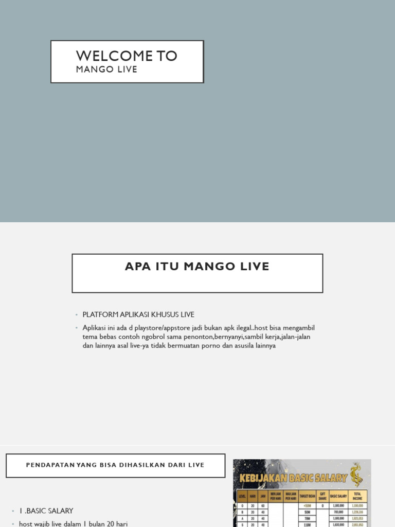Panduan Lengkap Aplikasi Mango Live | PDF