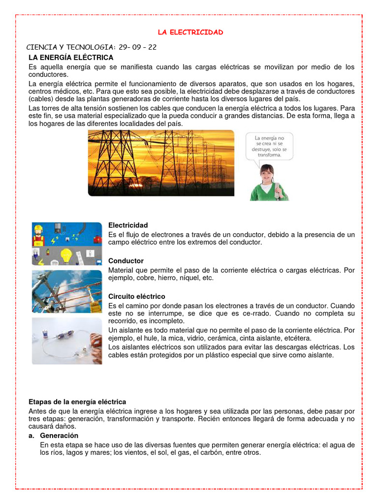 La Electricidad | Descargar gratis PDF | Electricidad | Ingenieria ...