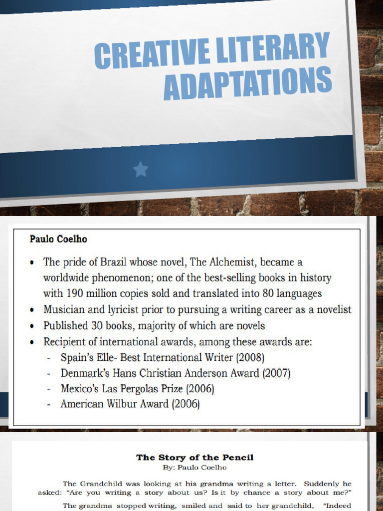 Creative Literary Adaptations | PDF | Multimedia | Learning
