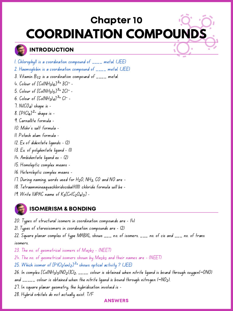 Coordination Compound CHEMHACK | PDF | Coordination Complex | Ligand