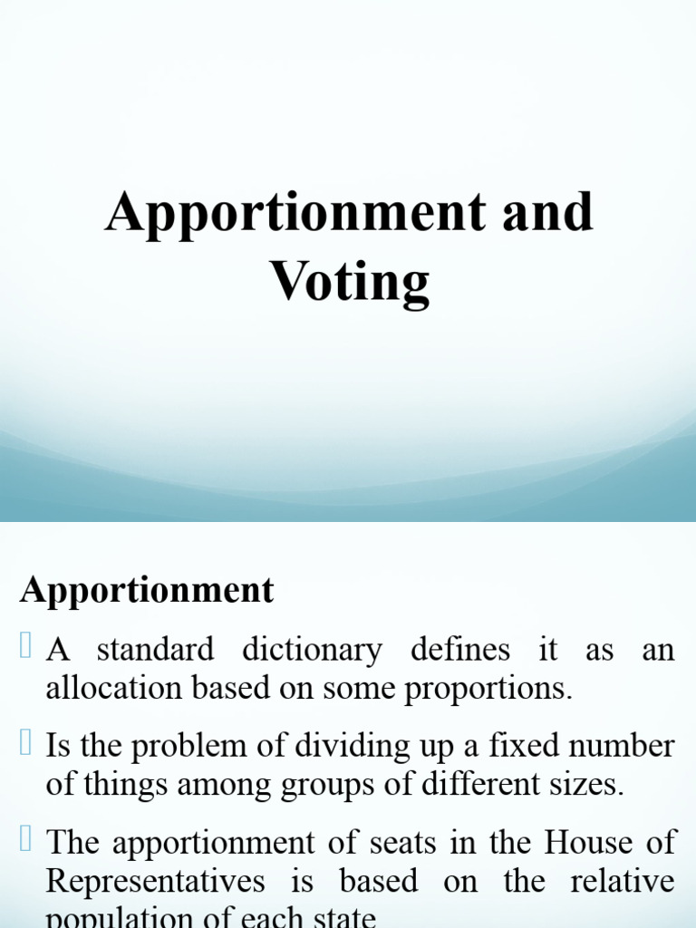 Voting and Apportionment MMW | PDF | Voting | Public Opinion