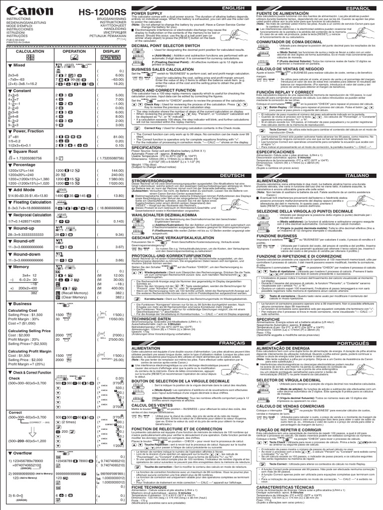 HS-1200RS (Exp & Asa) - P | PDF | Electrónica | Ingenieria Eléctrica