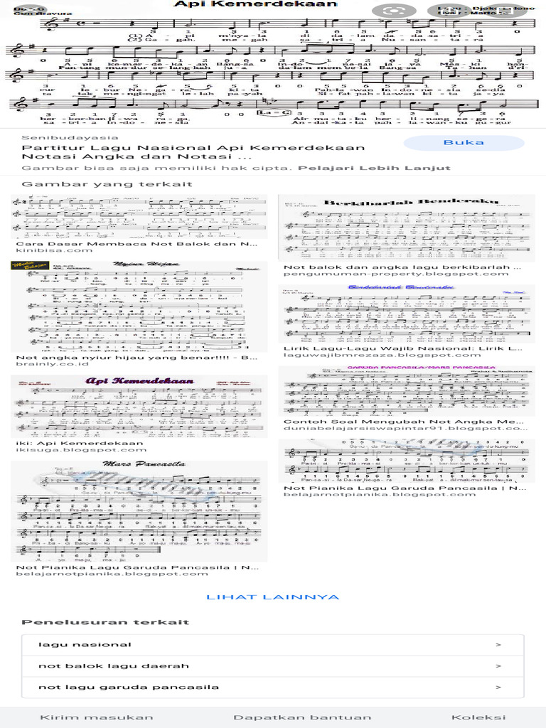 Partitur Not Balok Lagu 1# - Google Penelusuran | PDF