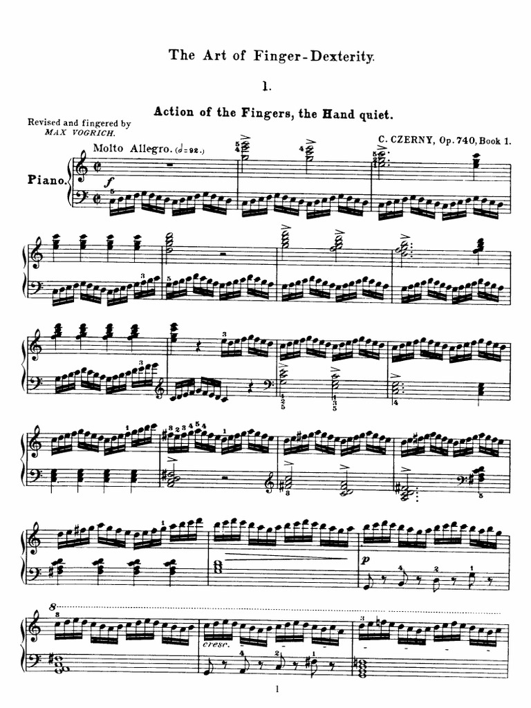 Czerny Op 740 No 1 y 2 | PDF