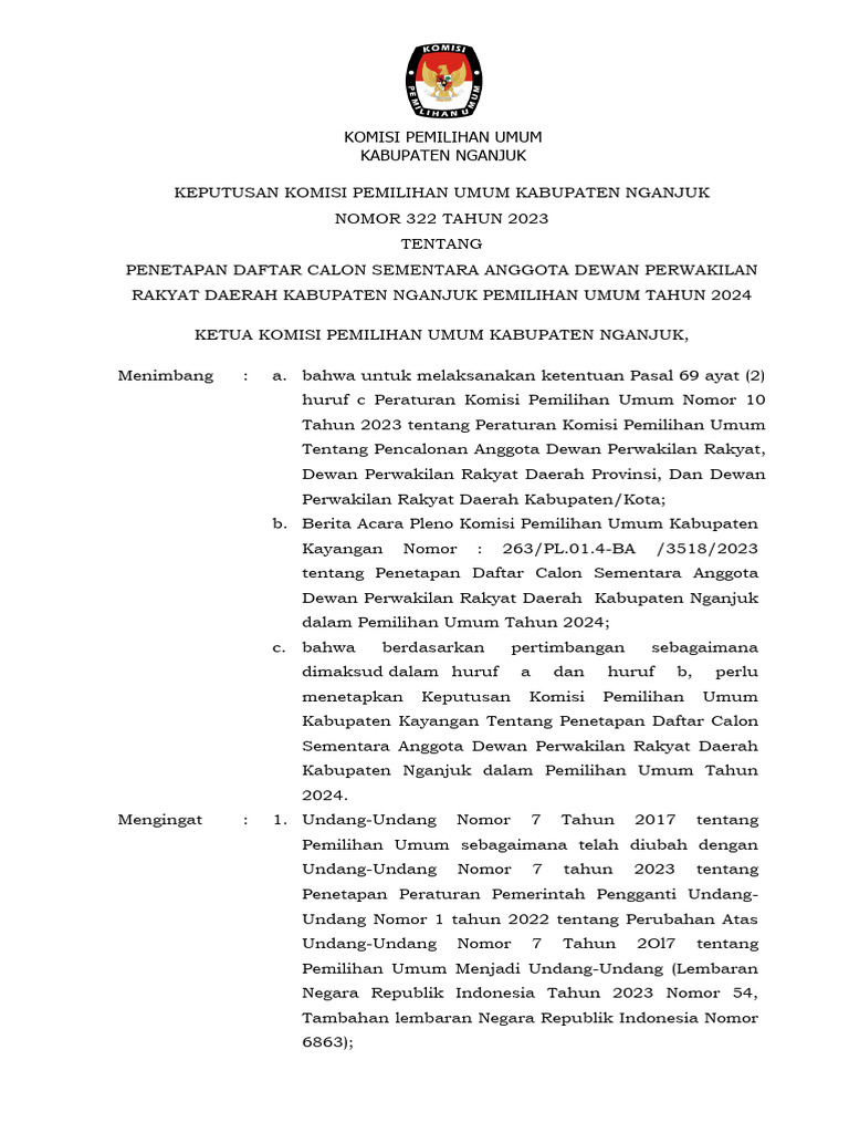 322 Keputusan Penetapan Dcs Compressed | PDF