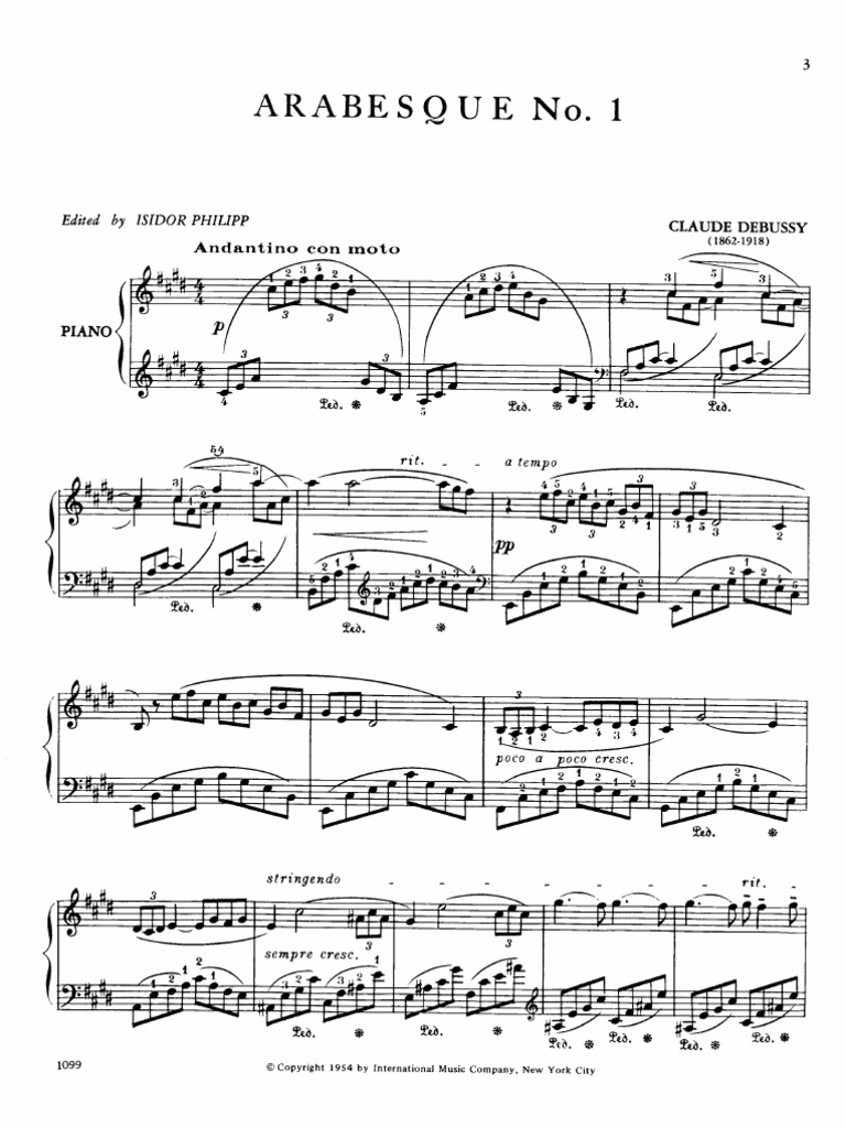 Debussy, Arabesque 1 | PDF