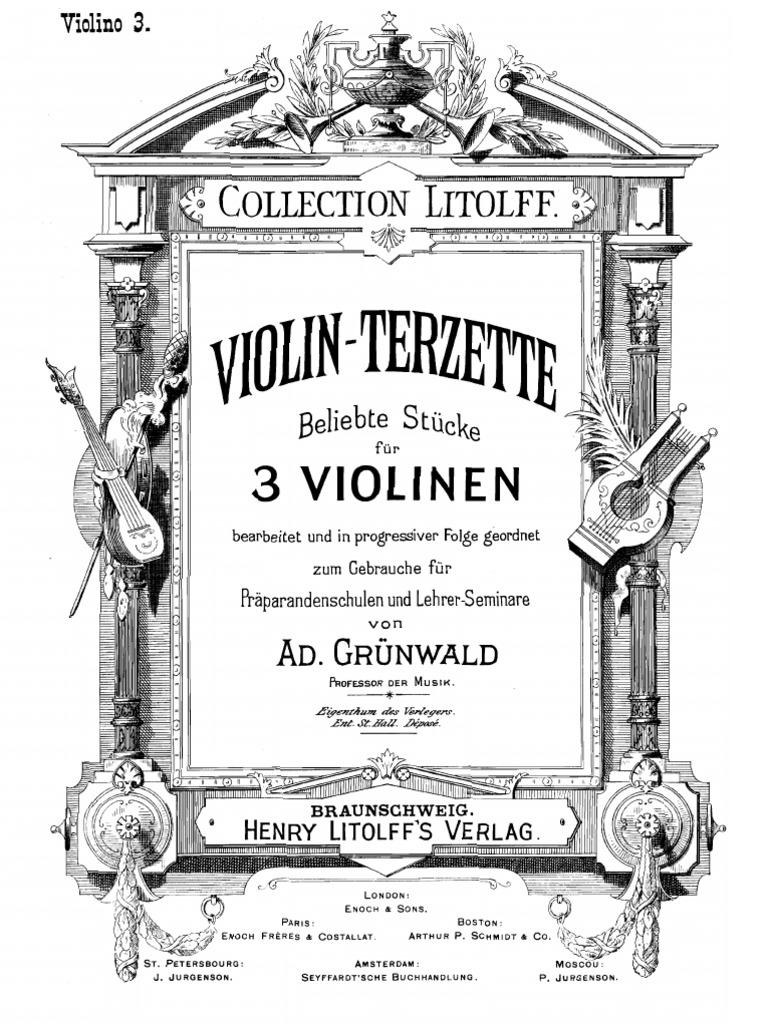 (Free Scores - Com) Gra Nwald Adolf Pia Ces Populaires Pour Violons Violin Terzette Volume ...
