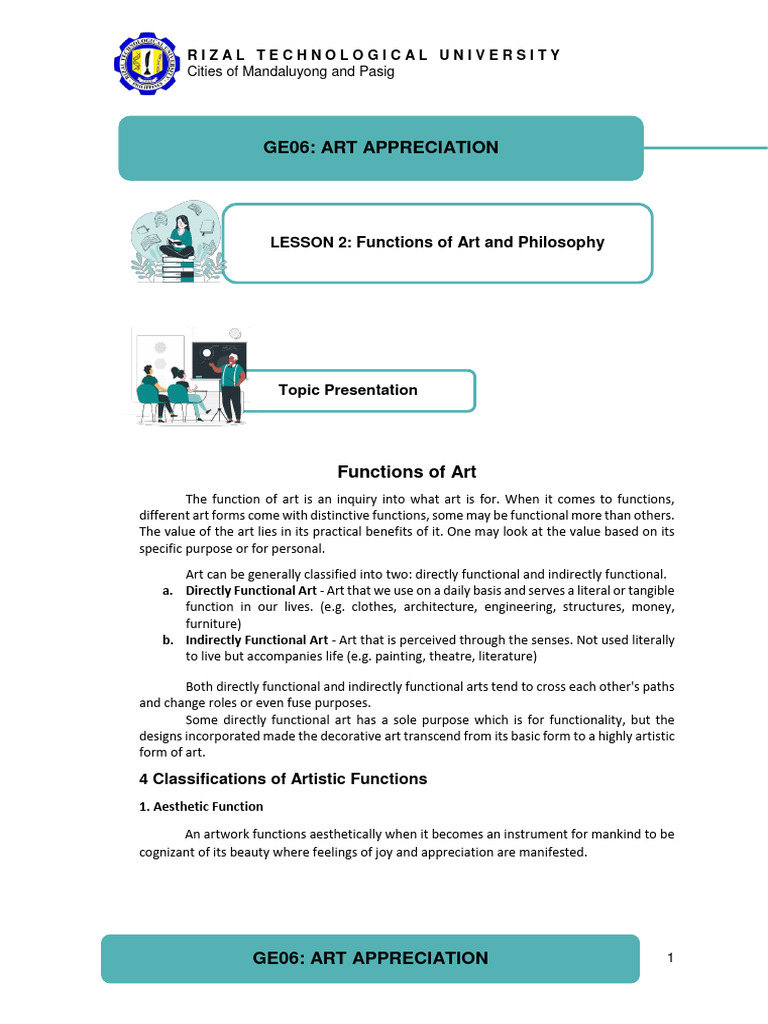 GE06 Art Appreciation - MODULE 2 | PDF | Cognition | Cognitive Science