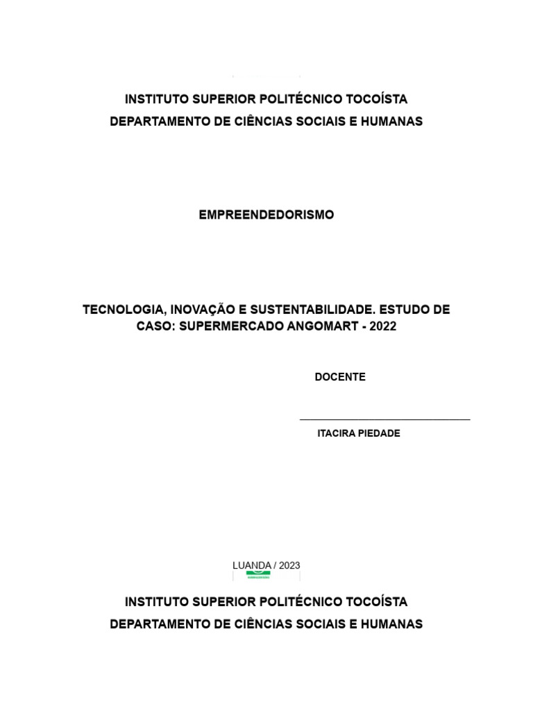 Angomart 2 | PDF | Inovação | Economia