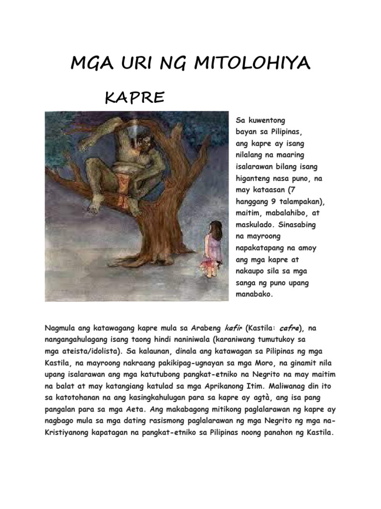 Mga Uri NG Mitolohiya | PDF