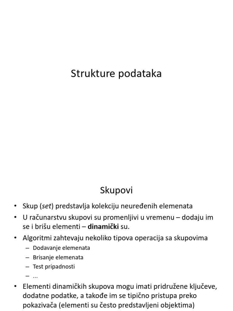 3 Strukture Podataka | PDF