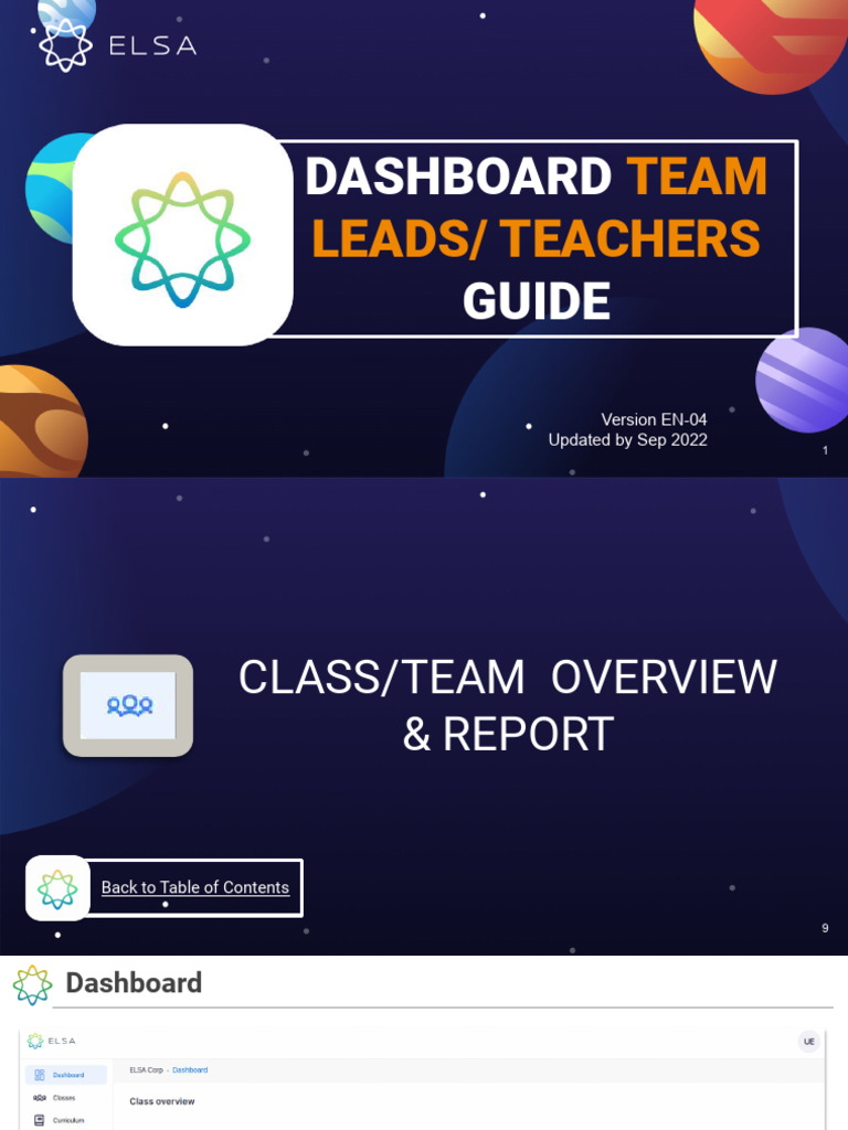 ELSA Dashboard _Teachers Guide (1) | PDF | International English ...