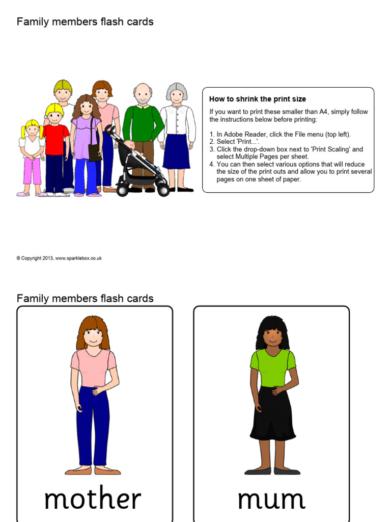 Family Members | PDF | Games & Activities