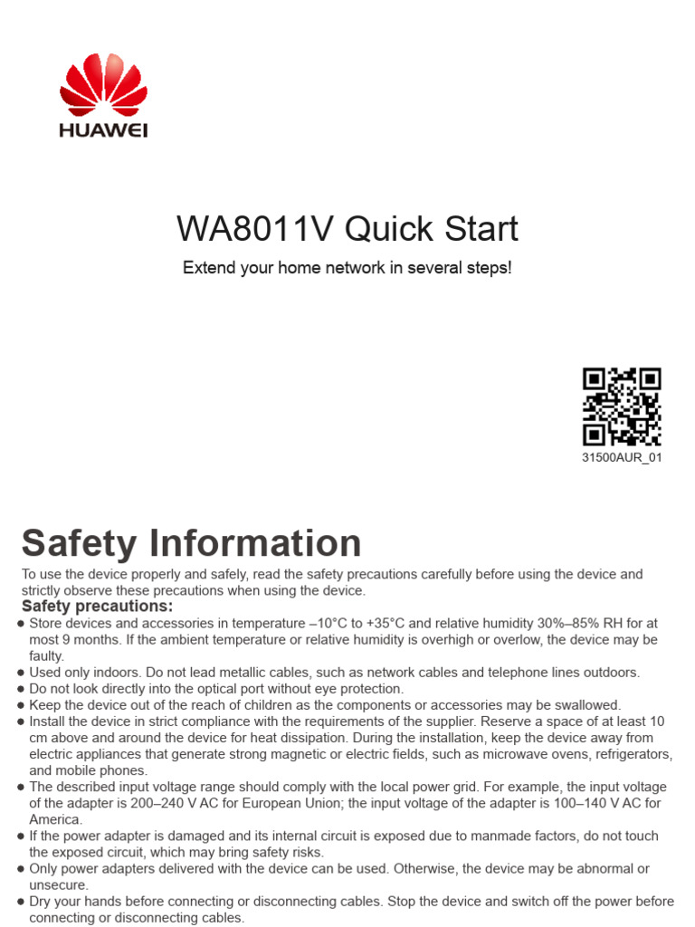 WA8011V Quick Start: Extend Your Home Network in Several Steps! | Download Free PDF | Wi Fi | Waste