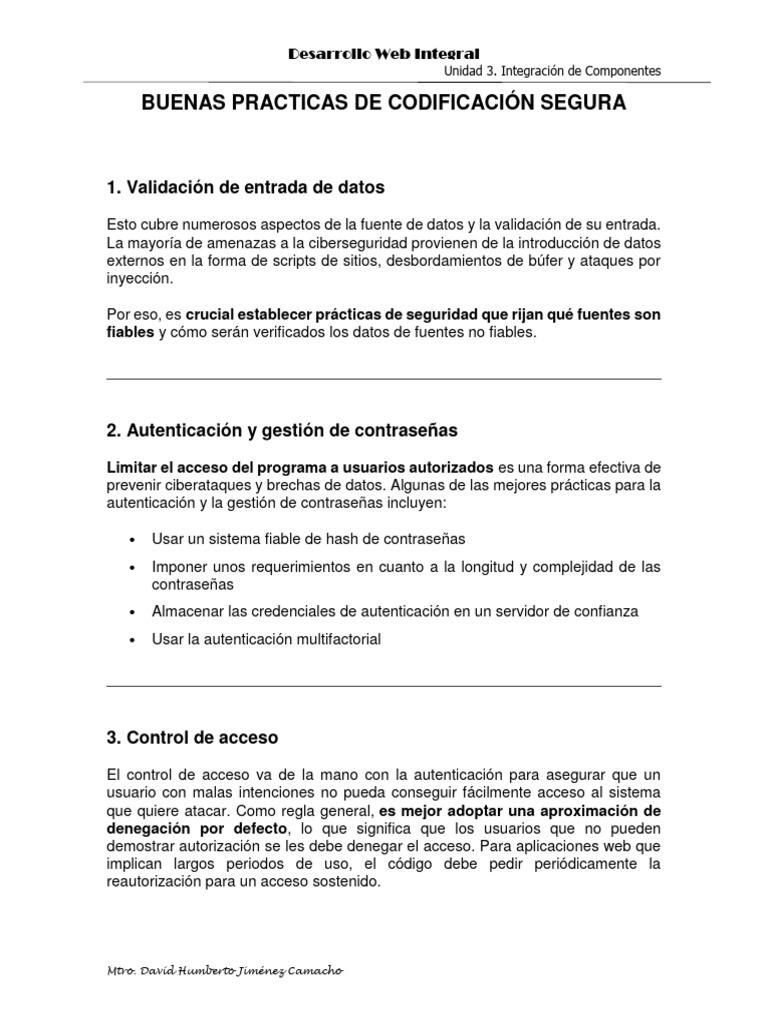 Buenas Practicas de Codificacion Segura | PDF | Contraseña | Autenticación
