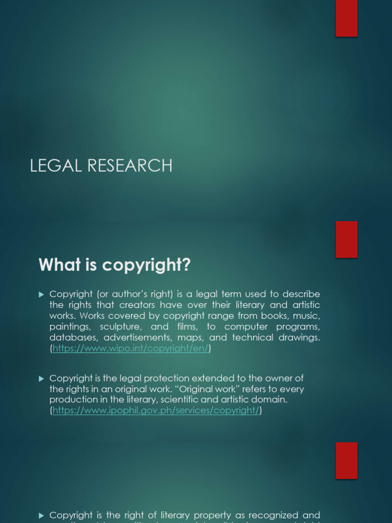 Legal Research - Lecture4 | PDF | Copyright | Plagiarism