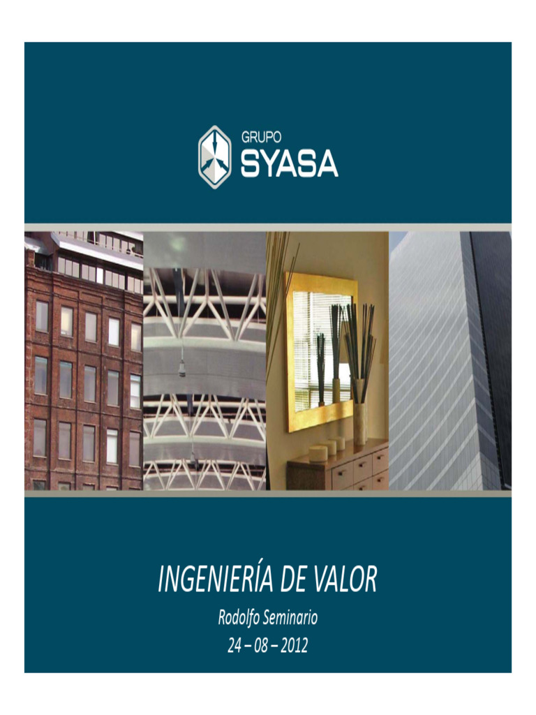 Capacitación SYASA - 001 - Ingeniería de Valor - RS | PDF | Diseño ...