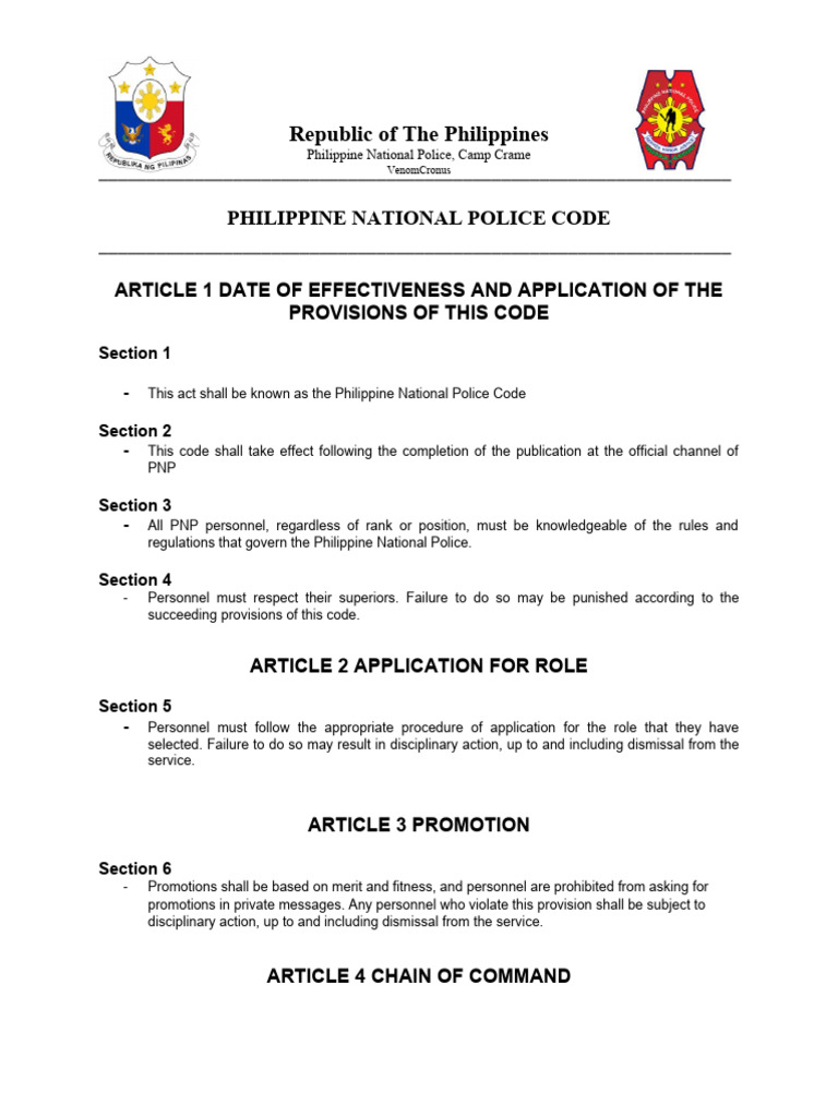 PNP Code | PDF | Crimes | Crime & Violence