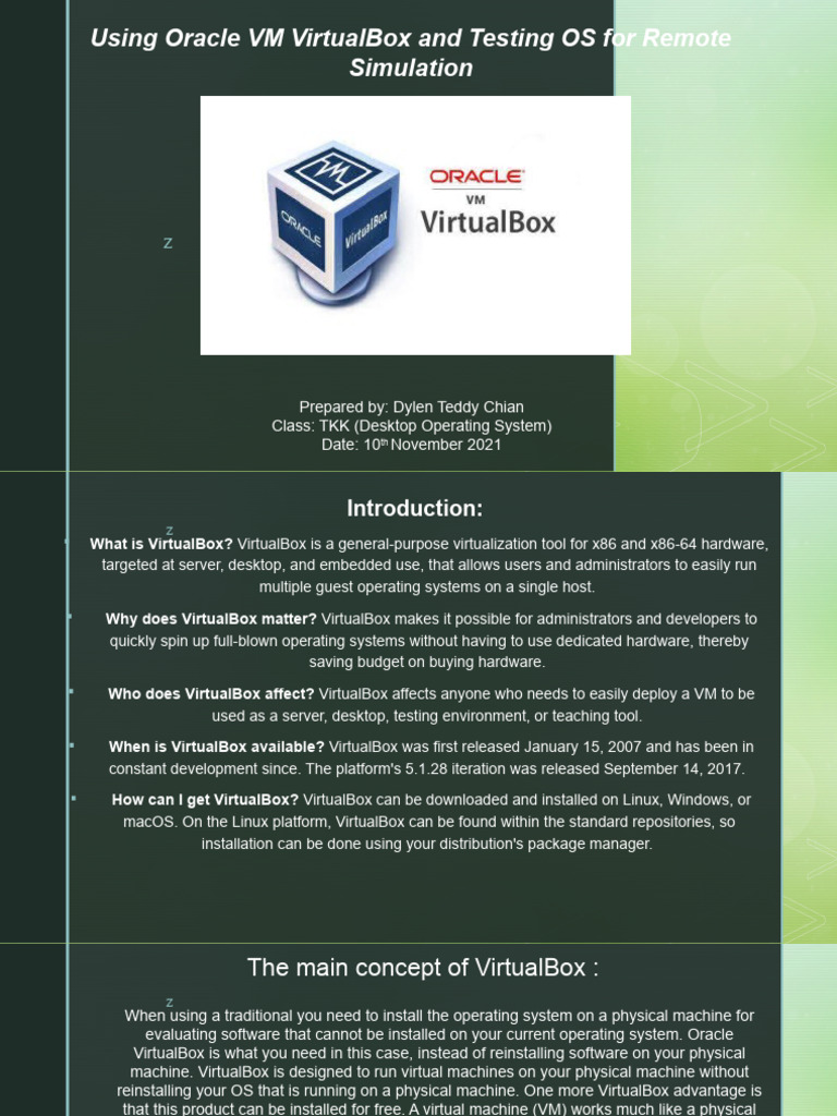 Using VirtualBox for OS Testing and TeamViewer | PDF | Virtual Machine ...
