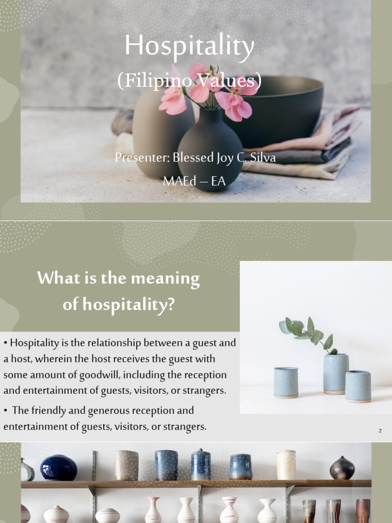 Hospitality Filipino Values | PDF | Philippines
