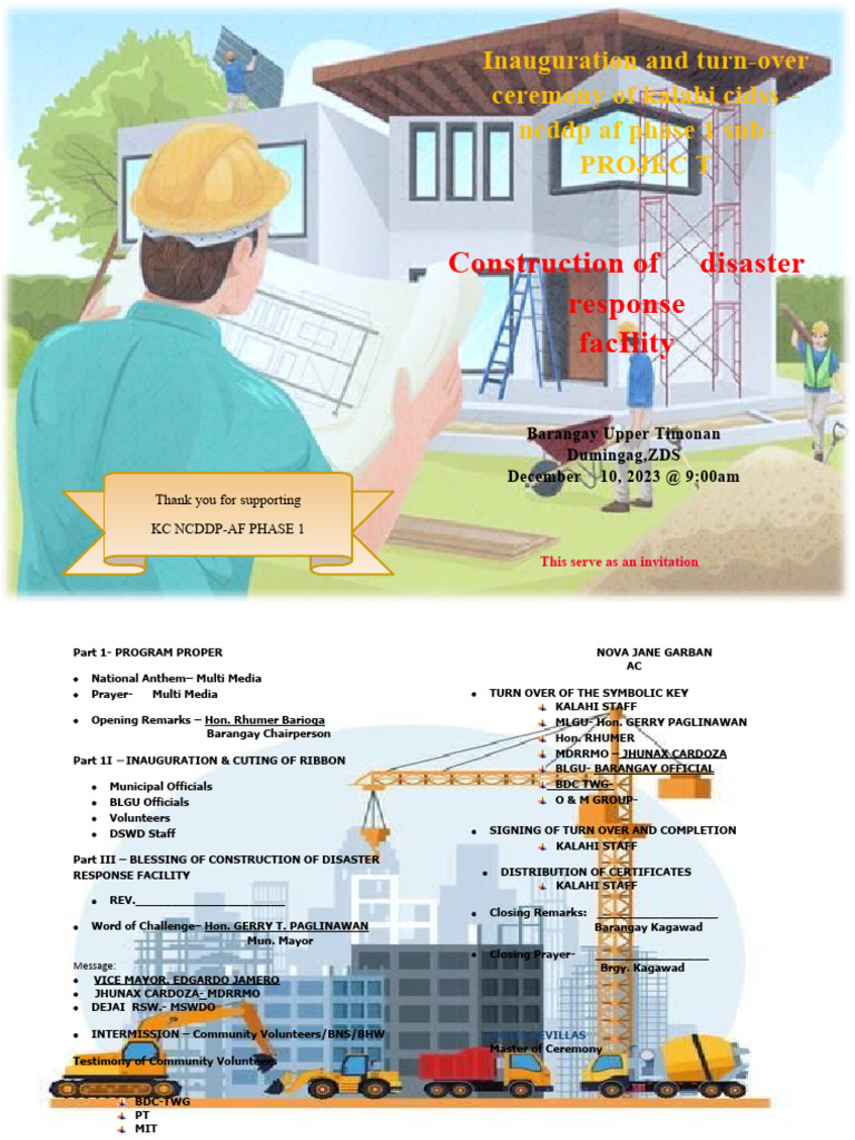 Program Turn Over Bogo Calabat 1 | PDF