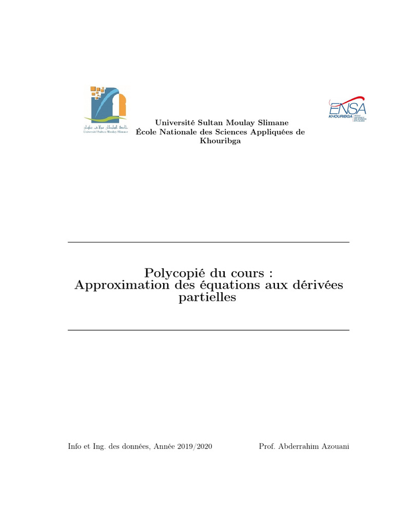 Approximation Des EDP | PDF