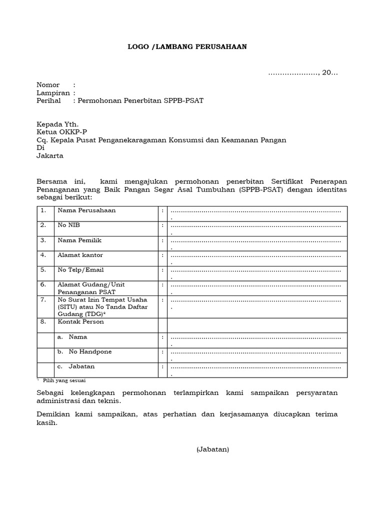Permohonan Sertifikat SPPB-PSAT | PDF | Komputer