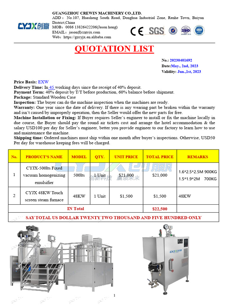 QUOTE | PDF | Technology & Engineering