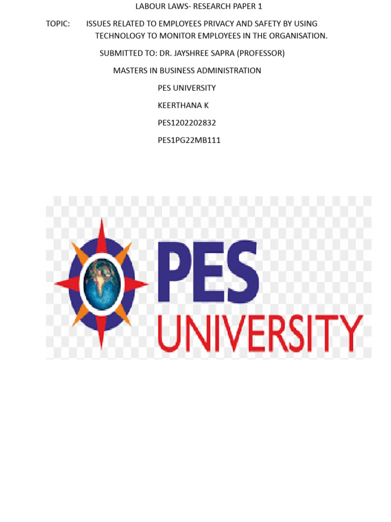 Labour Laws Research Paper 1 | PDF | Employment | Privacy Labour Laws Research Paper 1 | PDF | Employment | Privacy