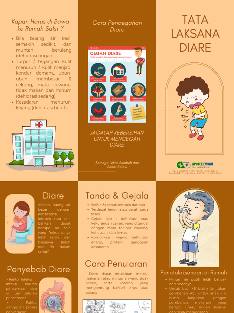 Leaflet Tata Laksana Diare | PDF