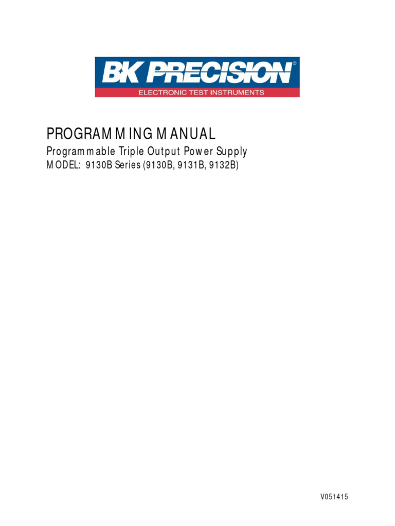 NGUON 9130B - Series - Programming - Manual | PDF | Parameter (Computer Programming) | Computer ...