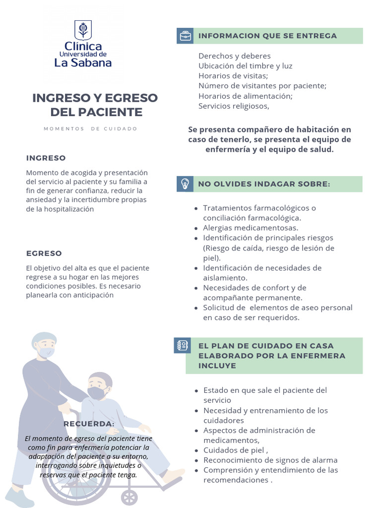 Ingreso Del Paciente | PDF | Enfermería | Causas de la muerte