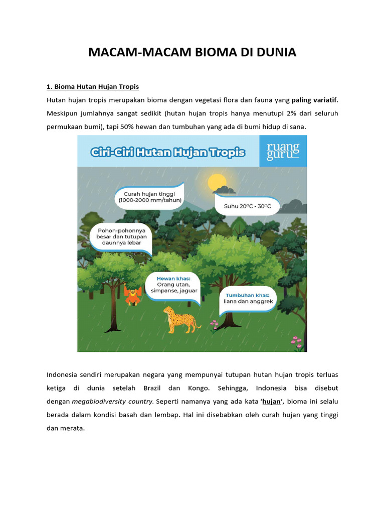 Macam-Macam Bioma | PDF