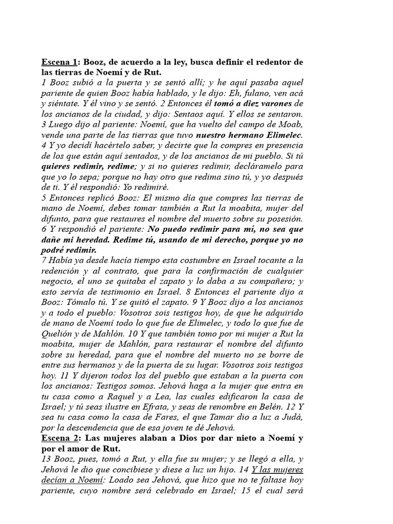 Verónica - Trejo - Bosquejo Exegetico - Rut 4 | PDF | David | Noemí ...