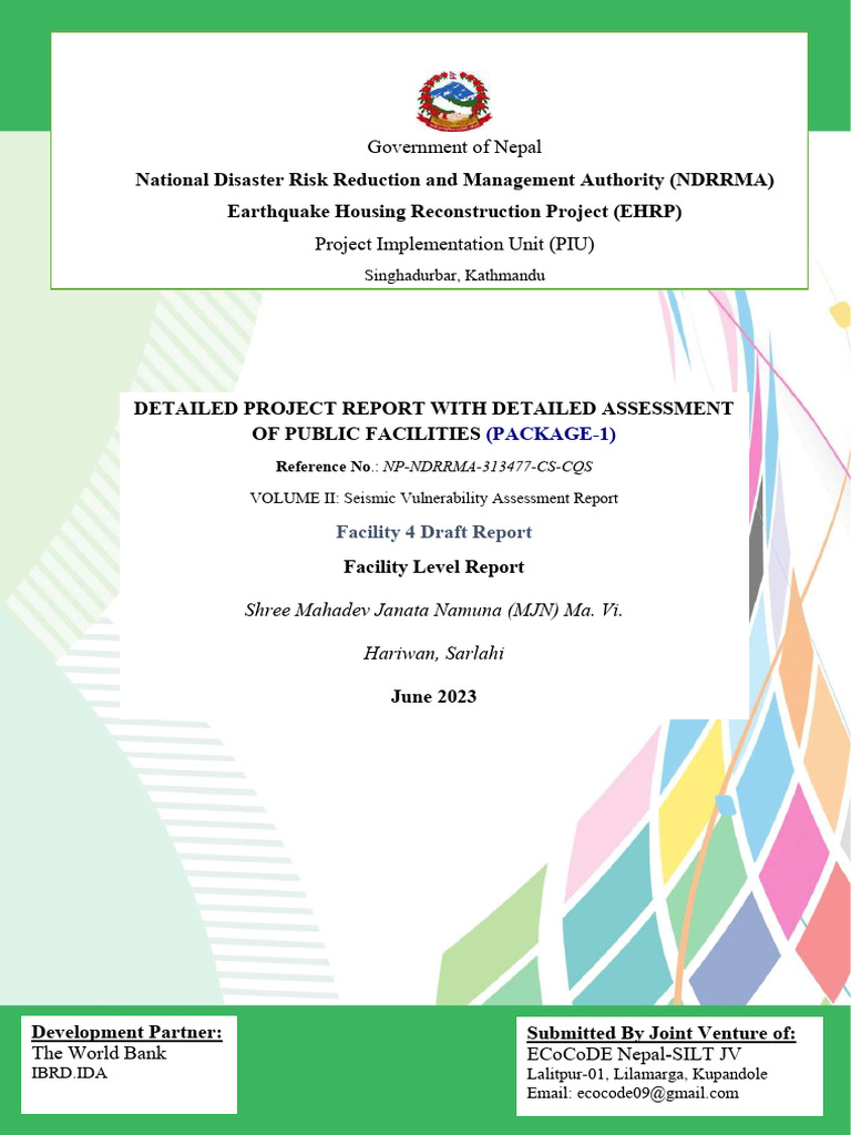 VOL II-A Facility Report | PDF | Flood | Hazards