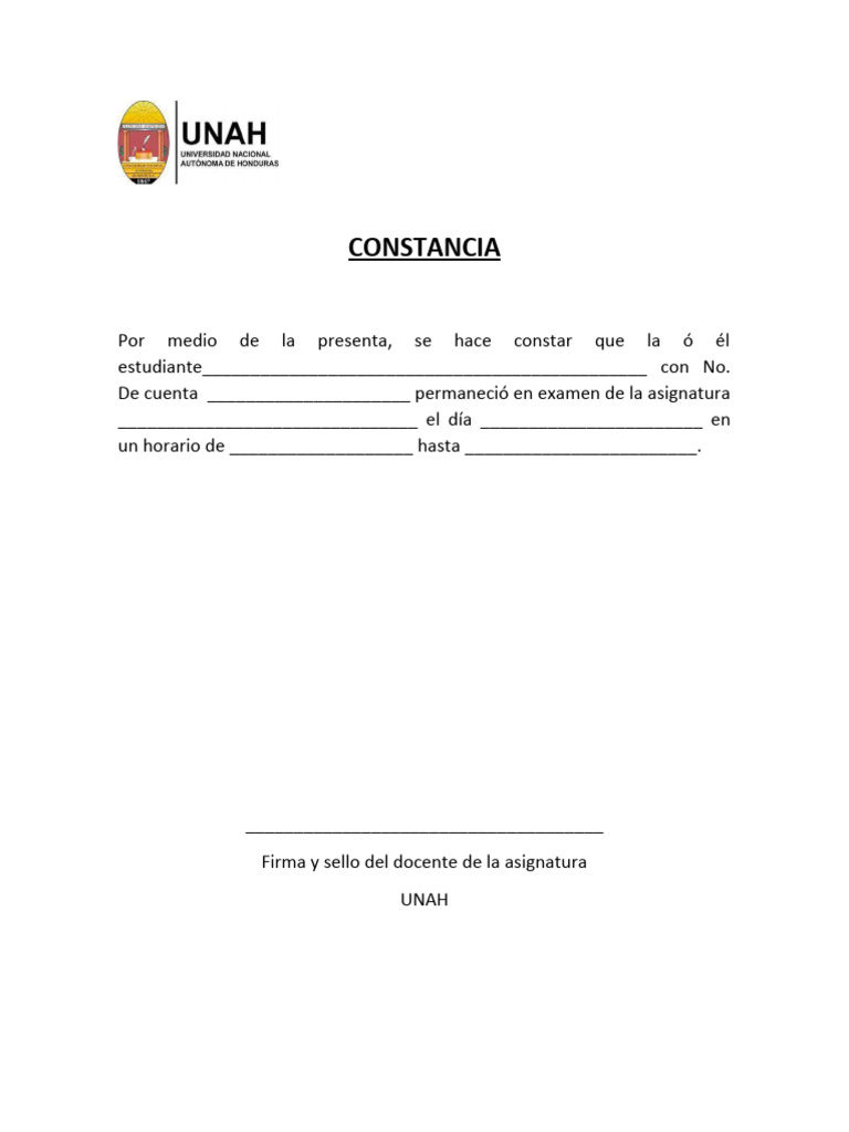 Constancia Unah | PDF