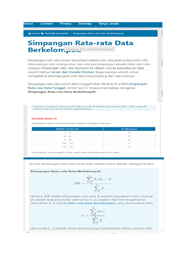 simpangan rata-rata | PDF