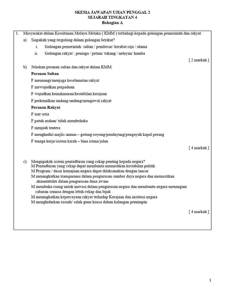 Sejarah Upsa T4 23 - Skema | PDF